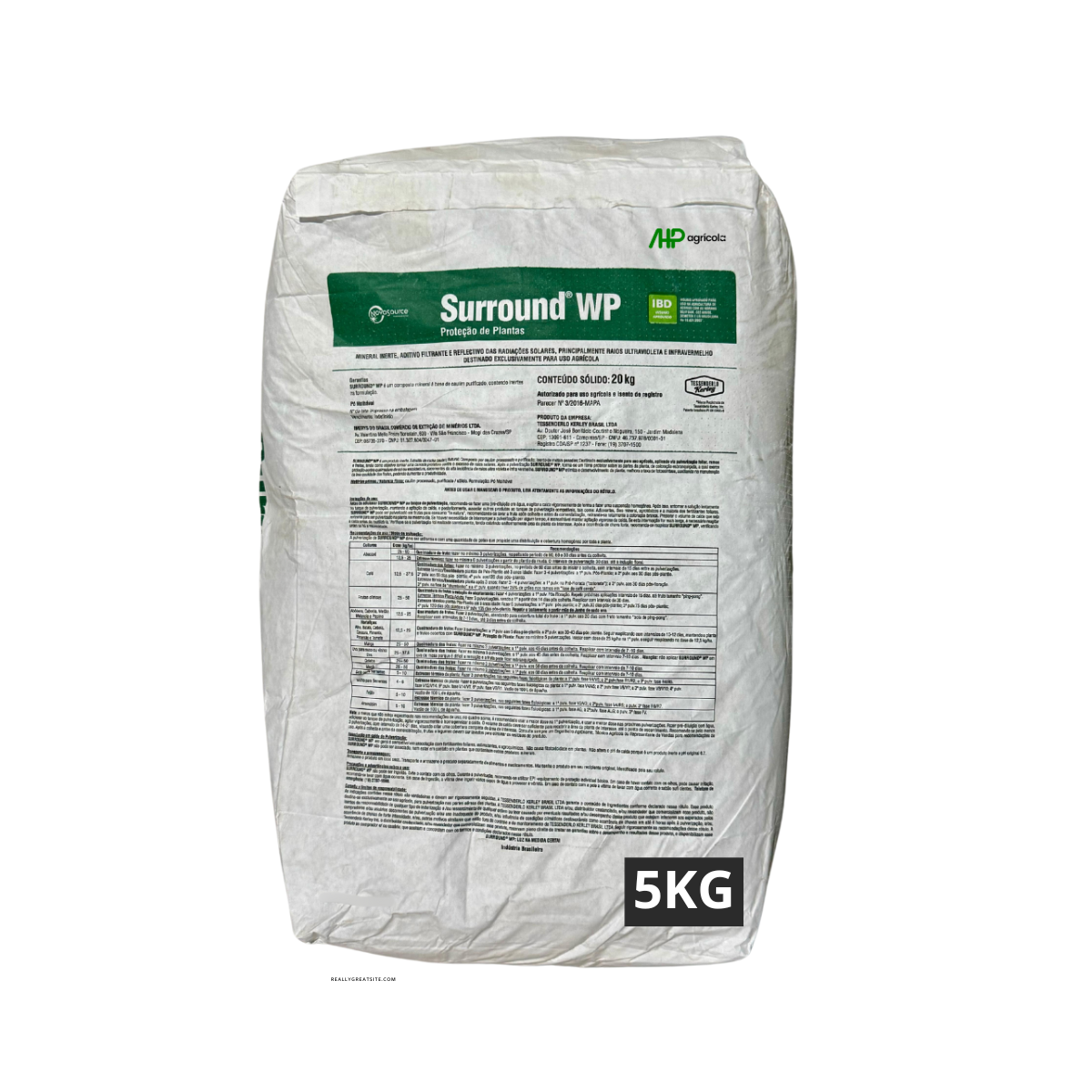 Protetor Solar Para Plantas Surround Wp 5kg