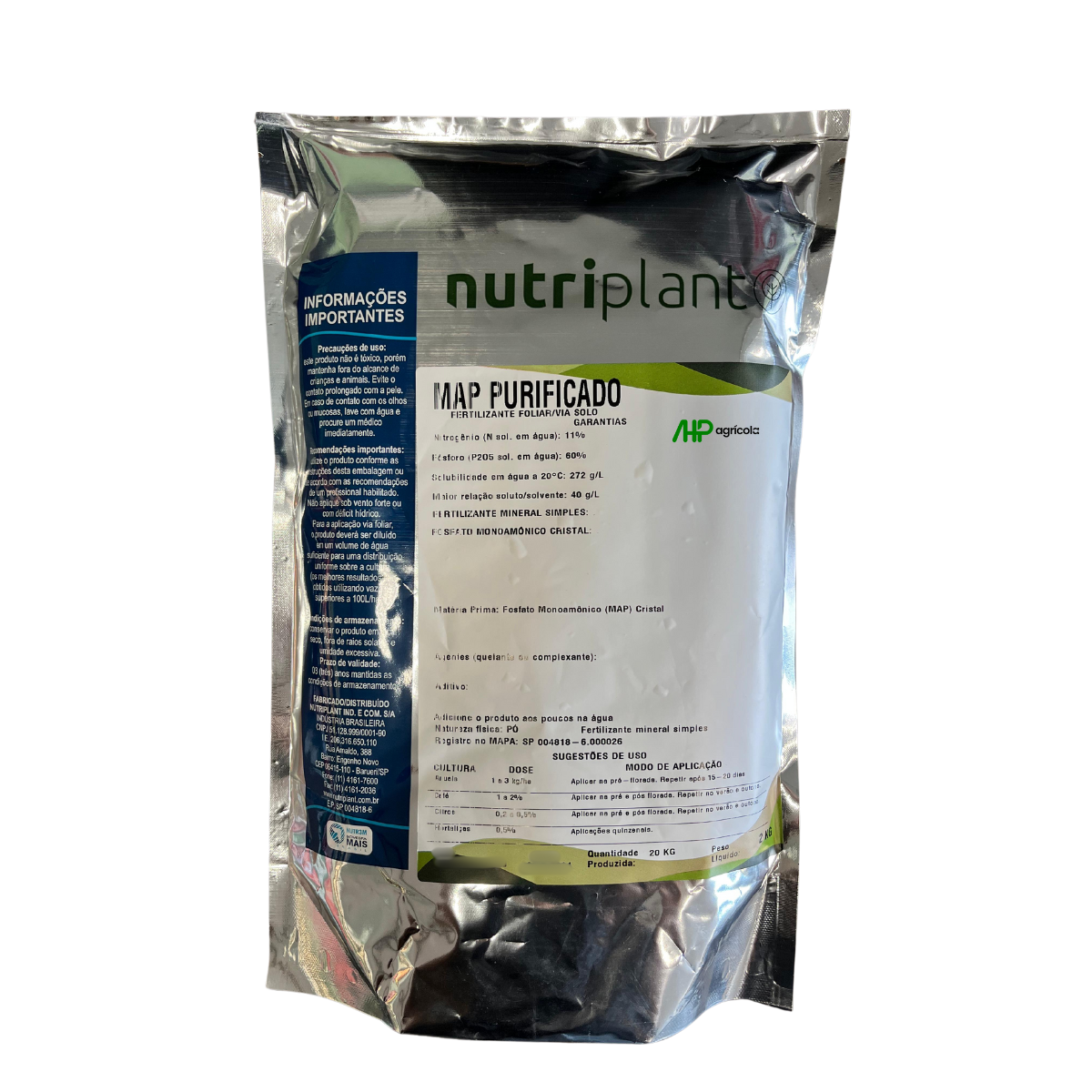 FERTILIZANTE MAP PURIFICADO NUTRIPLANT 2KG